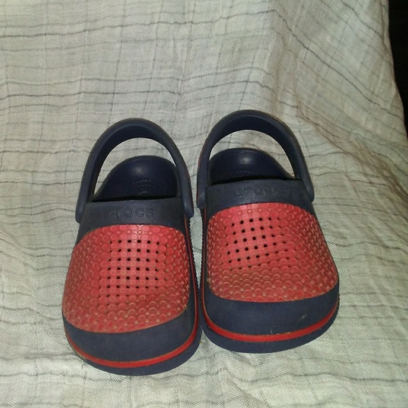 CROCS | Shoes | Crocs Boys Red And Blue | Poshmark